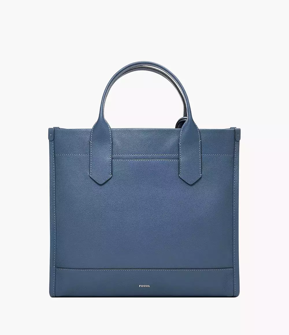 Jual Fossil Fossil Kyler Leather Large Tote Blue Dusk Tas Wanita ...