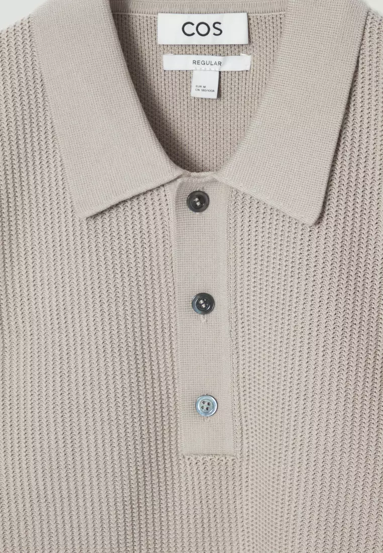 Buy COS Textured Knitted Polo Shirt 2025 Online | ZALORA Philippines