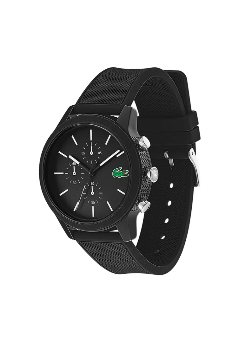 網上選購 Lacoste Watches Lacoste Lacoste.12.12，男士黑色錶盤 Qtz 計時機芯手錶 - 2010972 ...