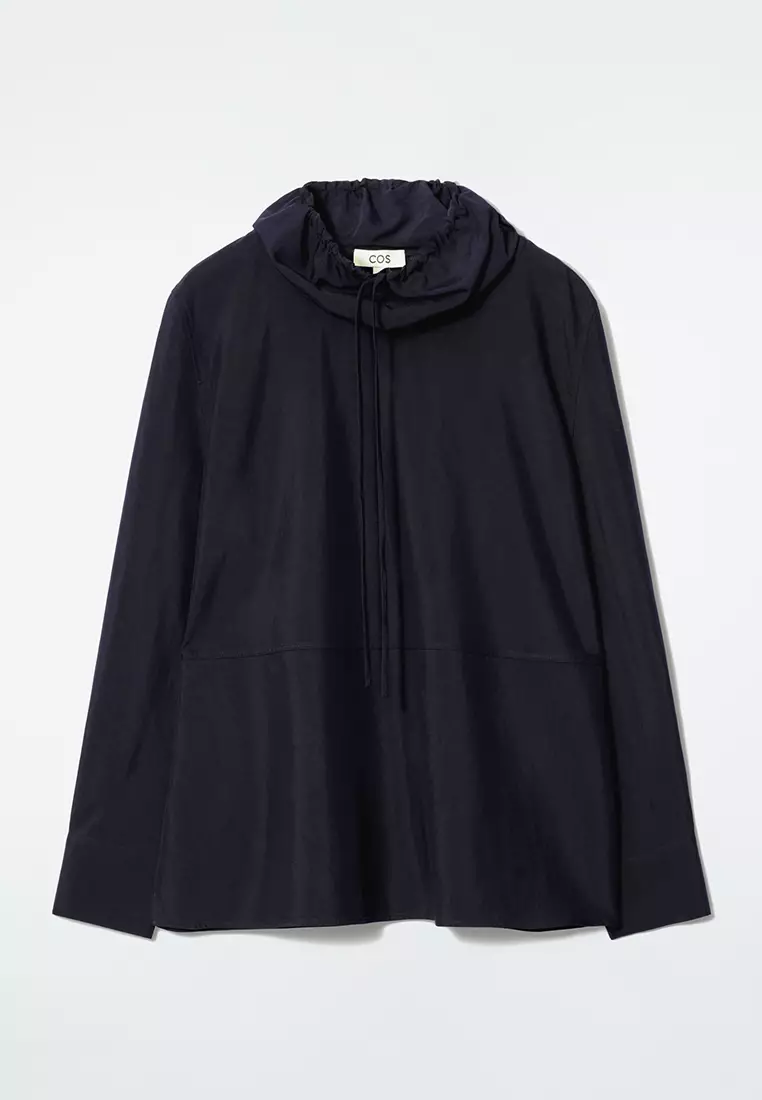 Buy COS Drawstring-Neck Top Online | ZALORA Malaysia
