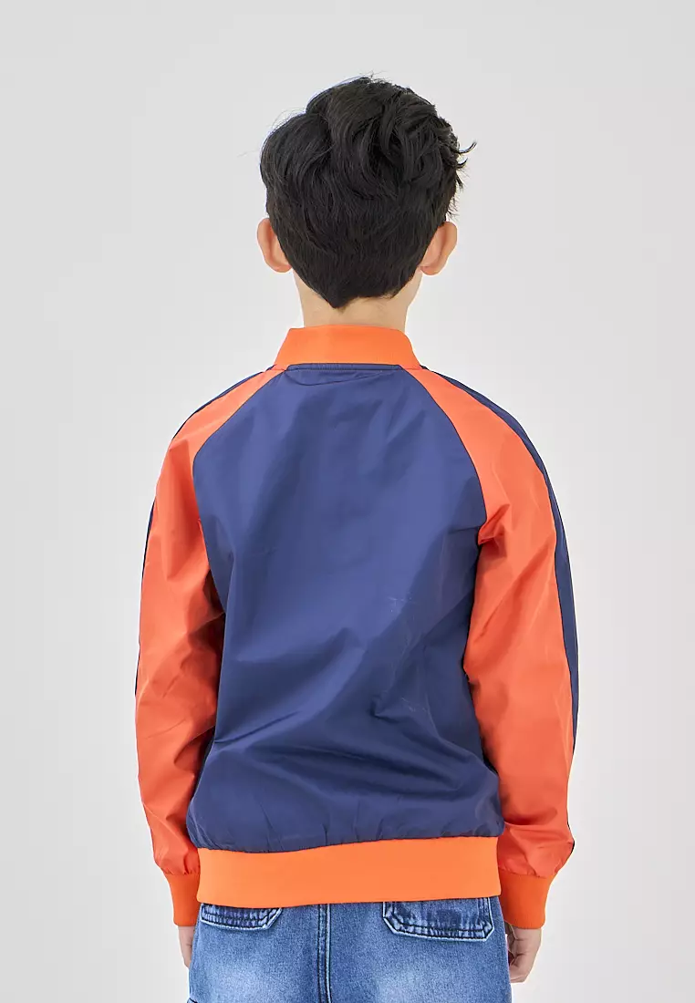 Buy Mossimo Mossimo Kids Edmark Orange Blue Varsity Jacket 2025 Online ...