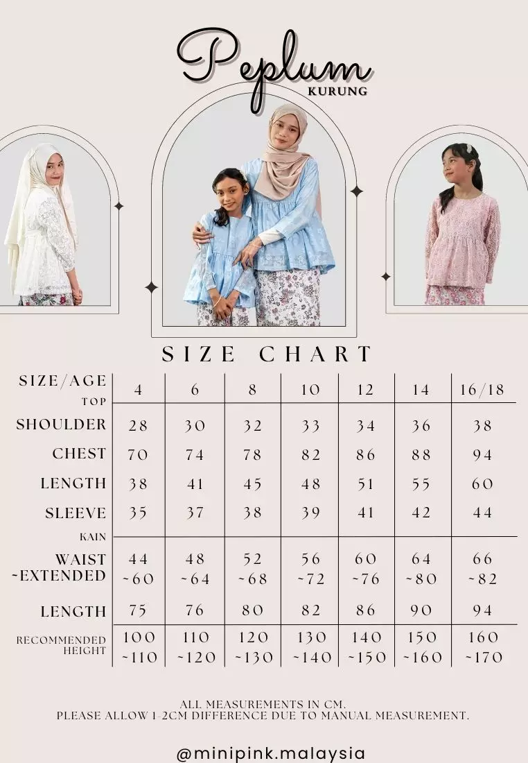 Buy MINI PINK Comel by Mini Pink - Girl Kids & Junior Baju Raya Kurung ...