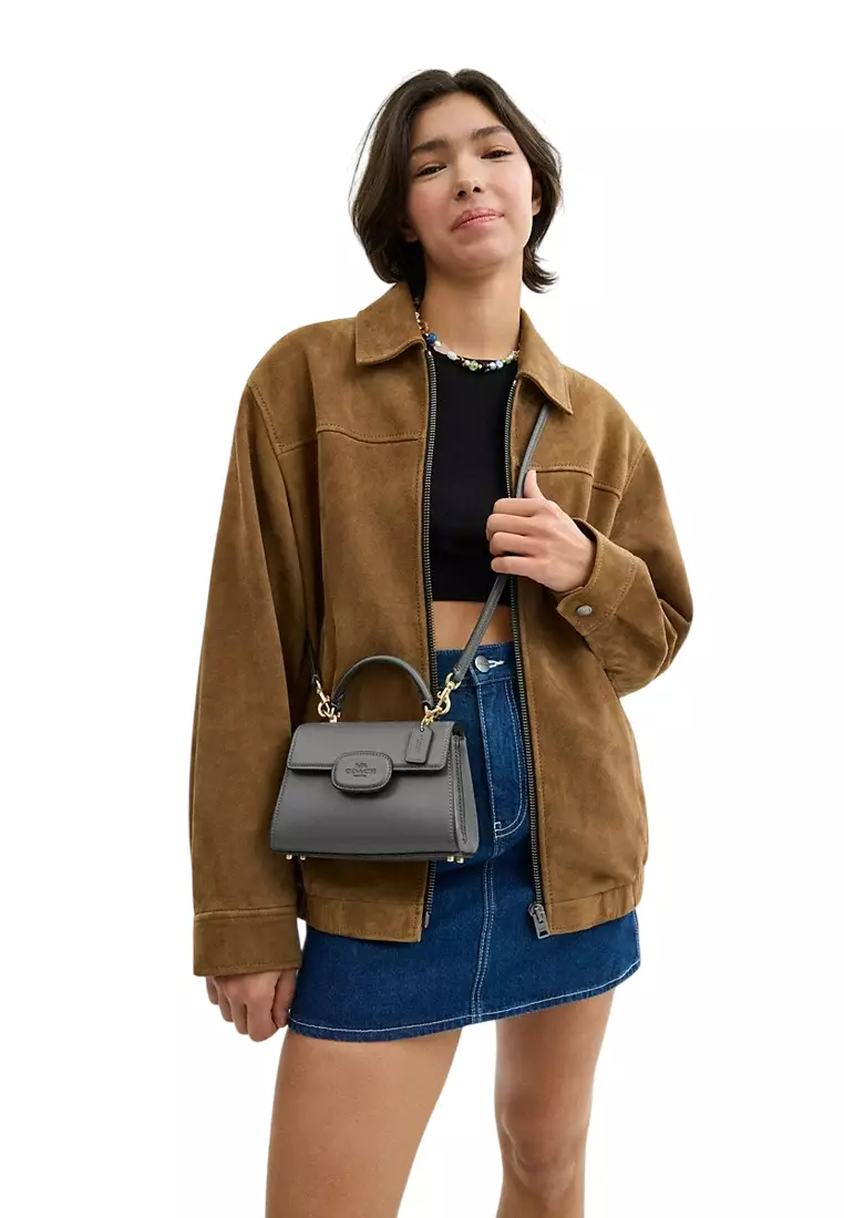 Buy Coach Eliza Mini Top Handle Bag - Charcoal Black 2025 Online | ZALORA