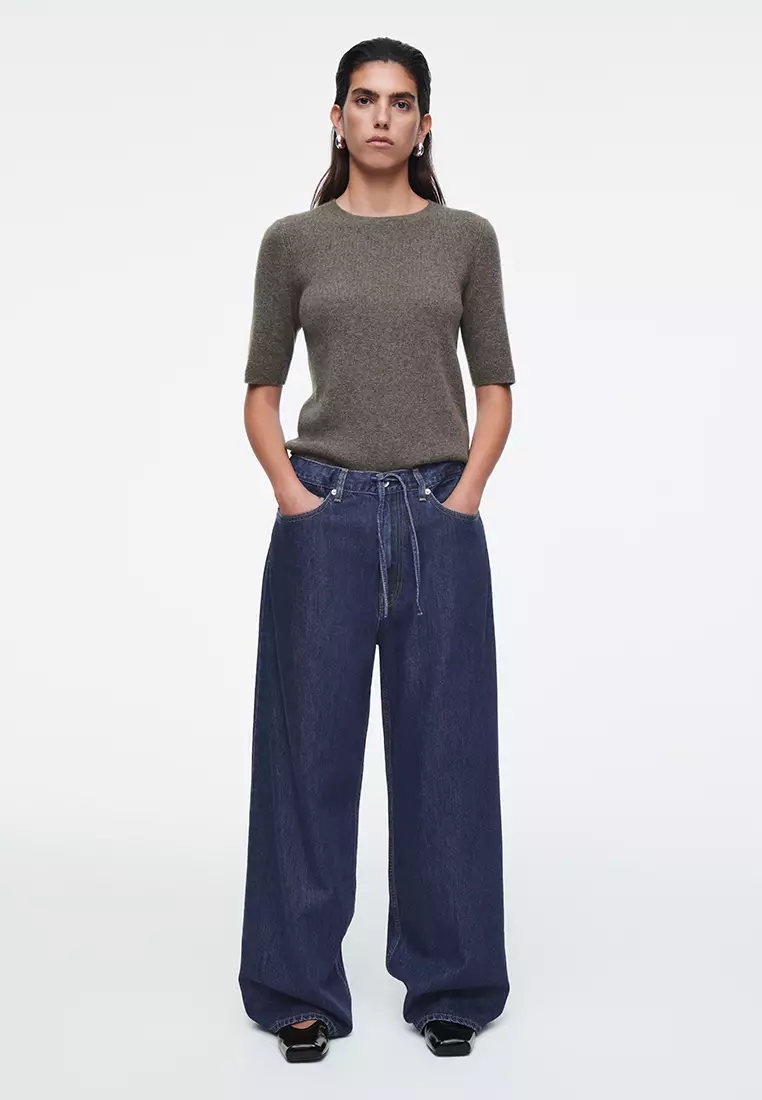 Buy COS Wide-Leg Drawstring Denim Trousers 2025 Online | ZALORA Philippines