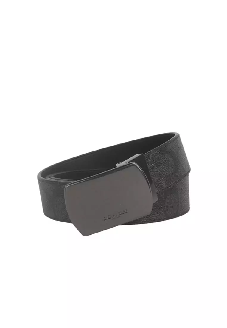 Coach Plaque Buckle Cut To Size Reversible Belt 38mm CY941QBMI5 2026 ...