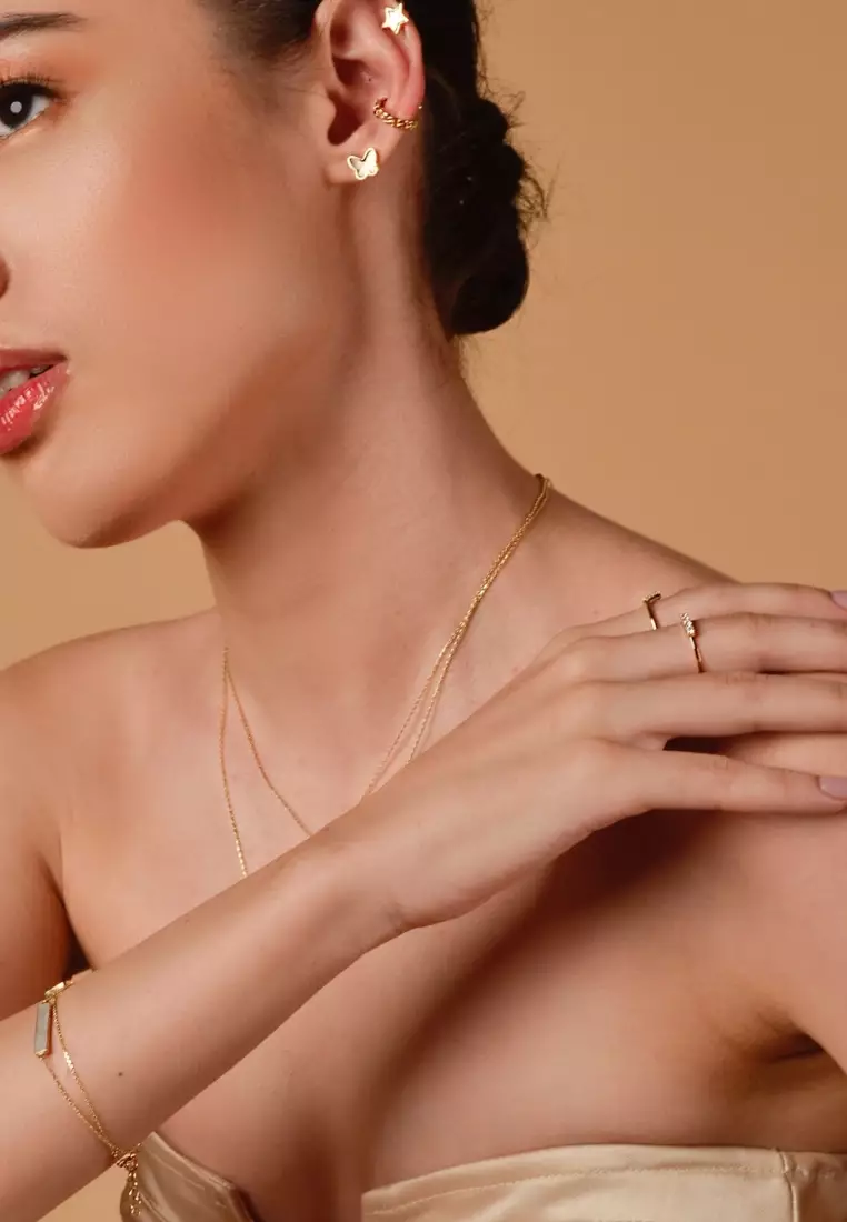 Buy Foundry Bold Line Stacker Ring 14k Gold 2025 Online | ZALORA Philippines