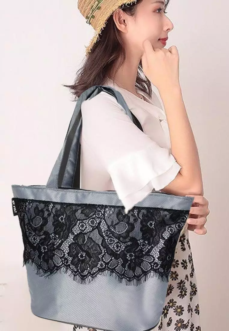 Buy Poly-Pac Korean Style Tote Bag with Eyelash Lace BO2081 Online ...
