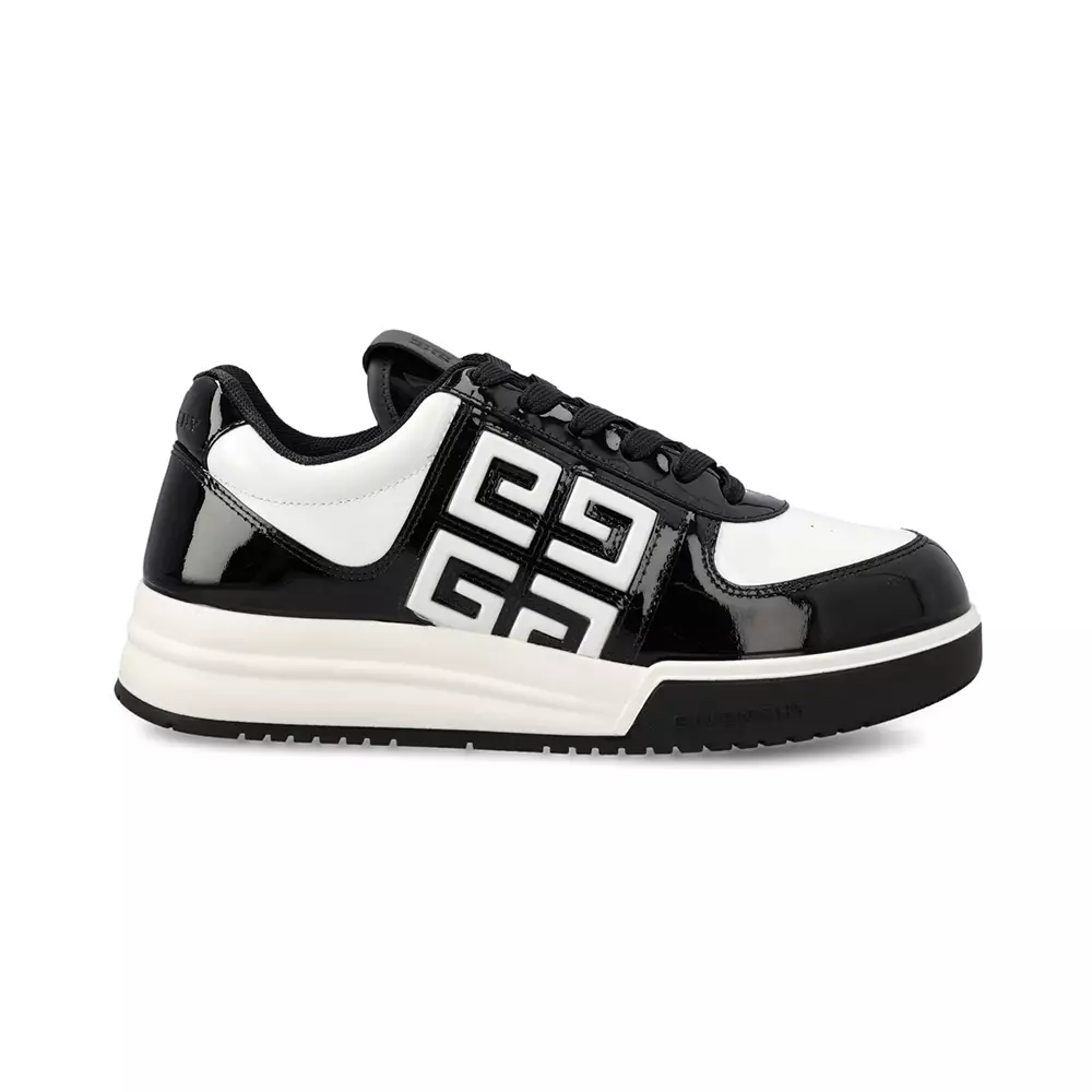 Jual Givenchy Givenchy 4G Low-Top Sneakers Patent Leather Black White ...