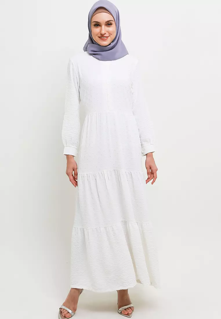 Jual FAME Gamis Wanita Putih - 9911114 Original 2025 | ZALORA Indonesia