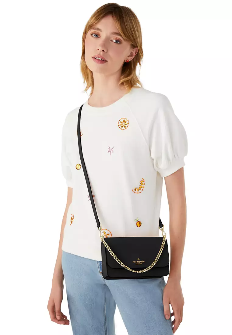 網上選購 Kate Spade Madison Small Flap Crossbody Black KC586 2025 系列 | ZALORA香港