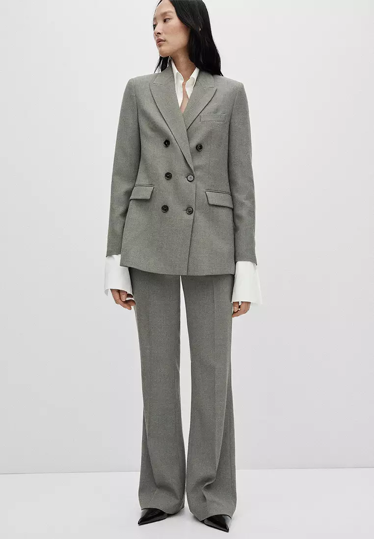 Jual Mango Double-Breasted Suit Jacket Original 2025 | ZALORA Indonesia