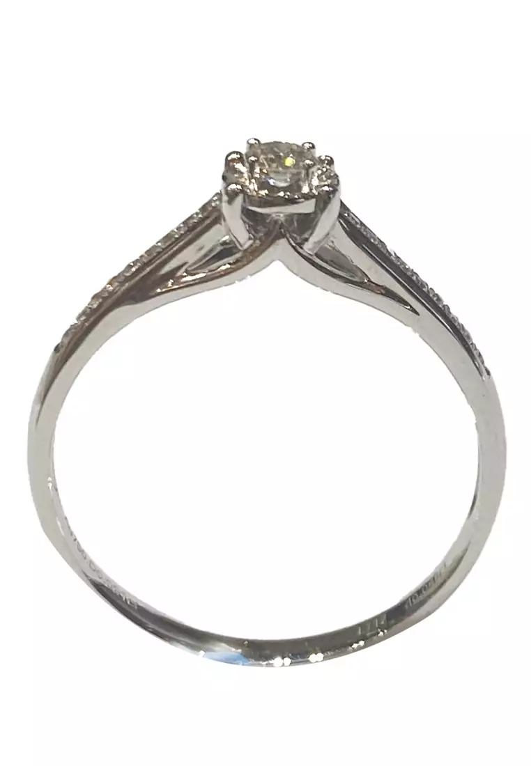 網上選購 LITZ LITZ 18K White Gold Diamond Ring DR146 2025 系列 | ZALORA香港