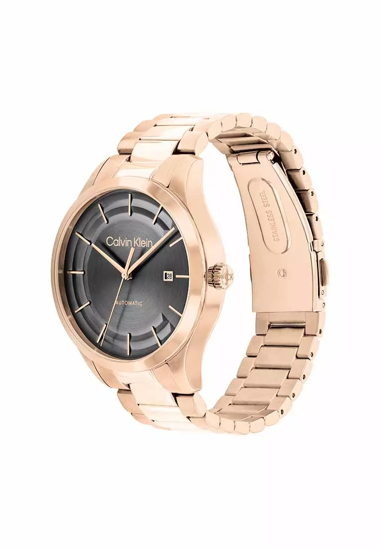 Buy CALVIN KLEIN CK Iconic Unisex Watch Ionic Plated Rose Gold Steel ...