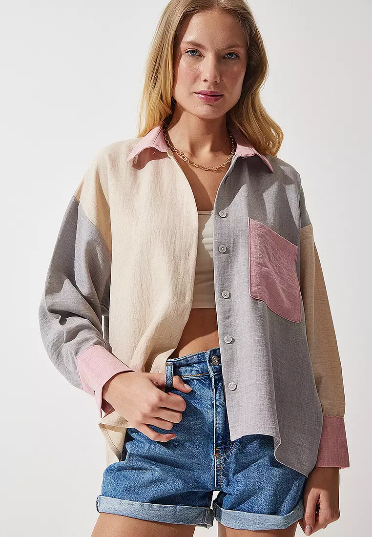Buy Happiness Istanbul Colorblock Shirt 2024 Online | ZALORA Philippines