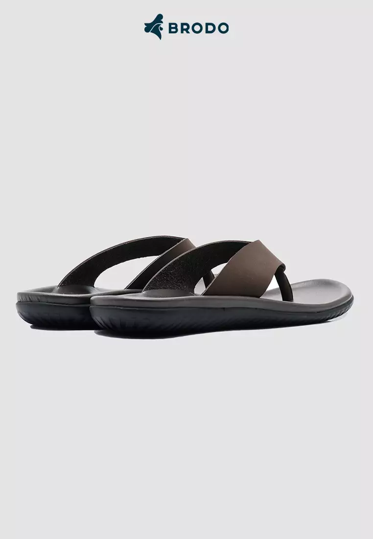 Jual Brodo BRODO - Sandal Pria Flipper Brown BS Original 2024 | ZALORA ...