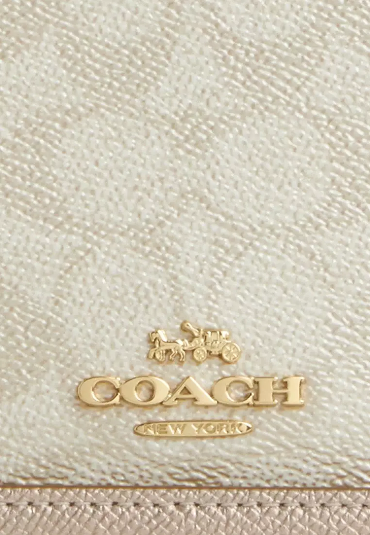 Buy Coach Lysa Top Handle Bag In Signature Canvas - Champagne 2026 ...