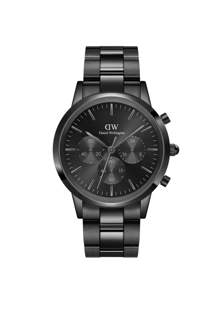 Jual Daniel Wellington Iconic Chronograph 42mm Link Black Onyx DW ...