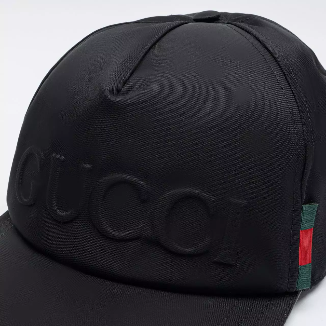 Jual Gucci Gucci Embossed Logo Web Loop Nylon Baseball Hat Black ...