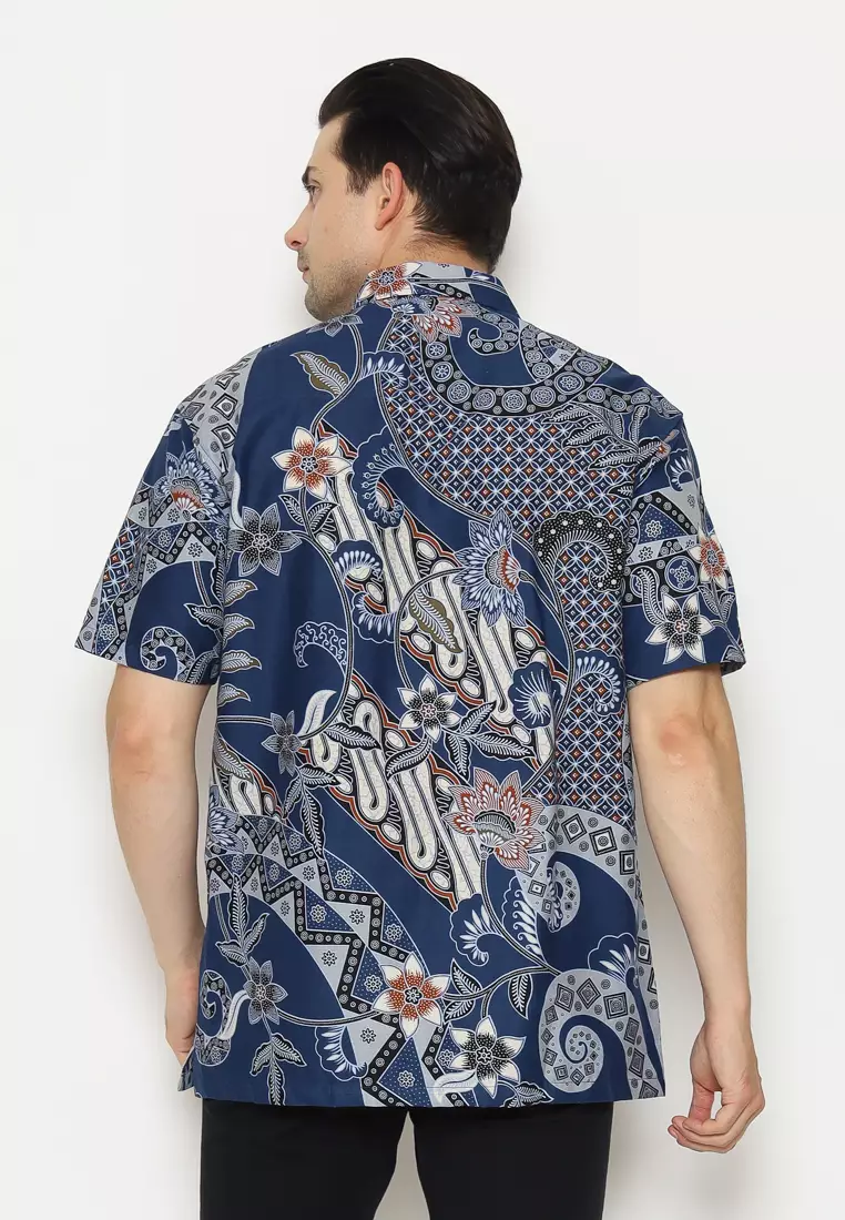 Jual Waskito Waskito Hem Batik Katun HB 101163 - Blue Original 2024 ...