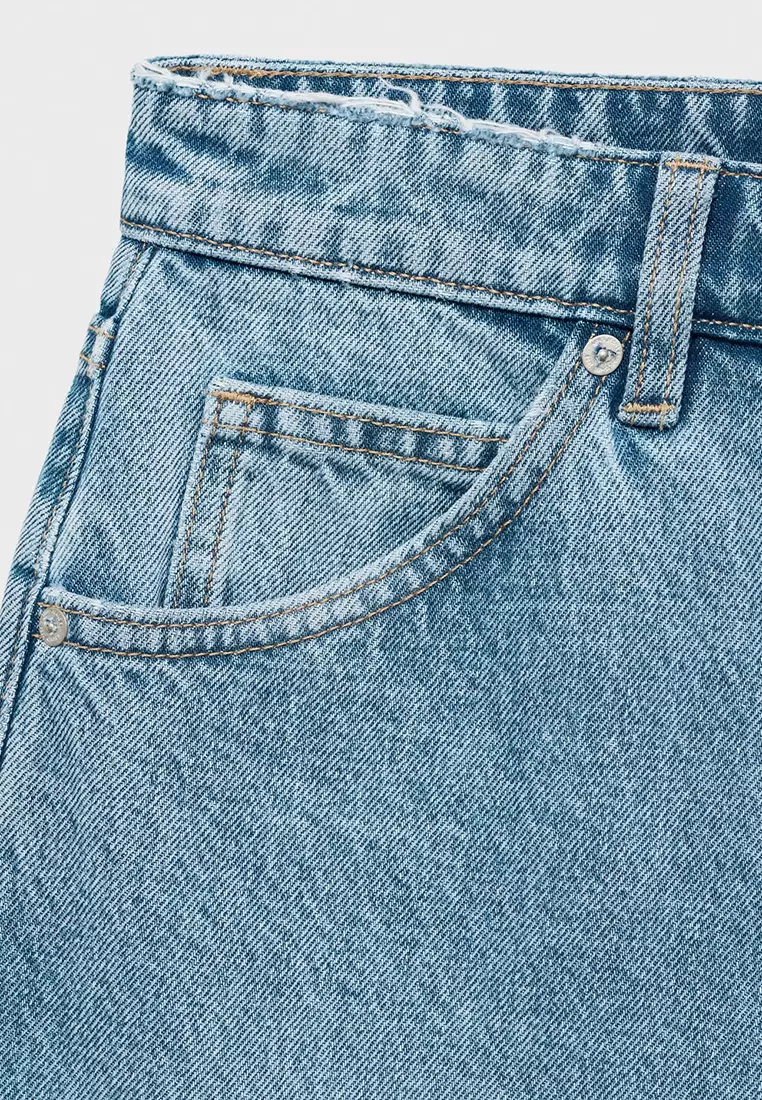 Buy Mango Frayed Hem Denim Shorts 2025 Online | ZALORA