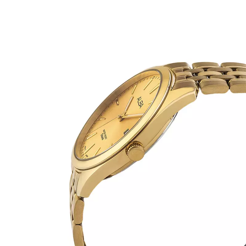 Jual Alba [CLEARANCE MAR] Jam Tangan Pria Alba AS9R02X1 Gold Dial Gold ...