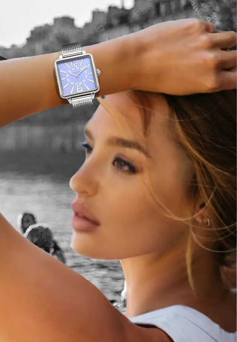 Buy EGLANTINE Zalora Exclusive - La Parisienne Steel Quartz Watch, Blue ...