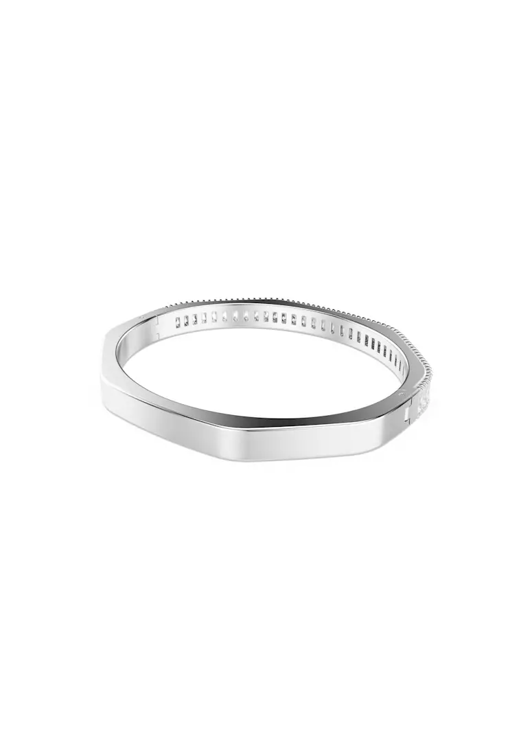 Buy Swarovski Matrix bangle, Baguette cut, White, Rhodium plated 2025 ...