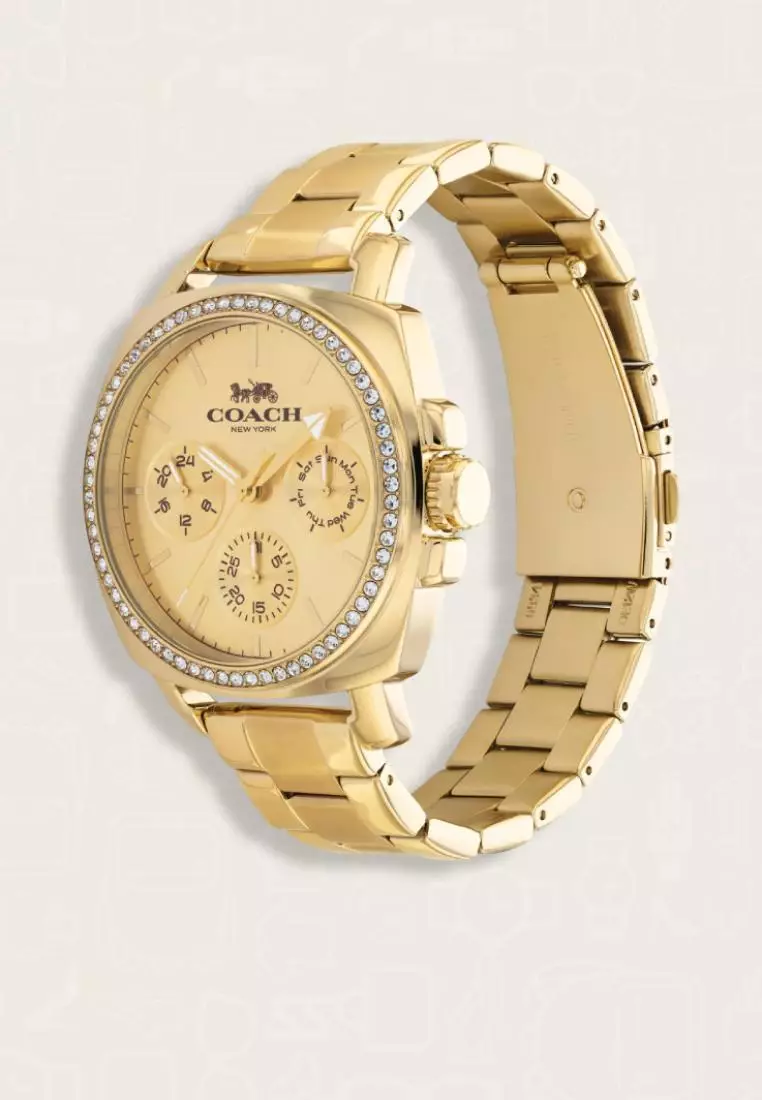Jual Coach Jam Tangan Wanita Coach Boyfriend Stainless Steel Watch Gold ...