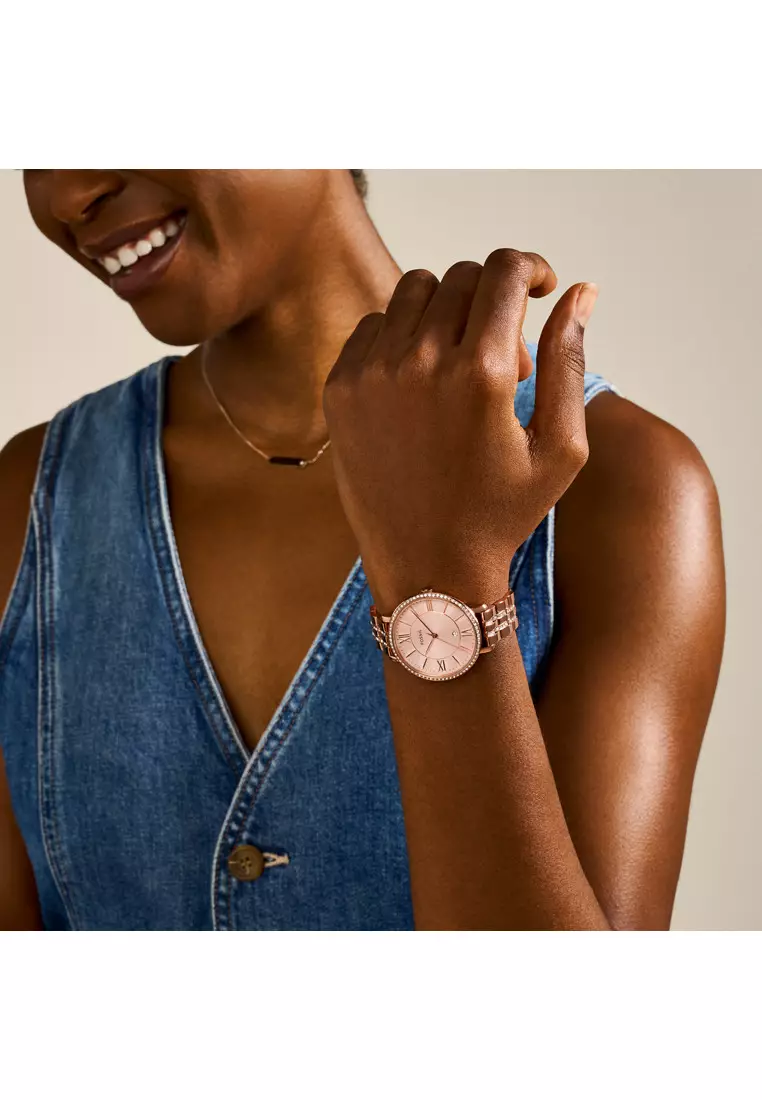 Fossil Jacqueline Three-Hand Rose Gold-Tone Stainless Steel Watch ES3546 2025 | Buy Fossil ...