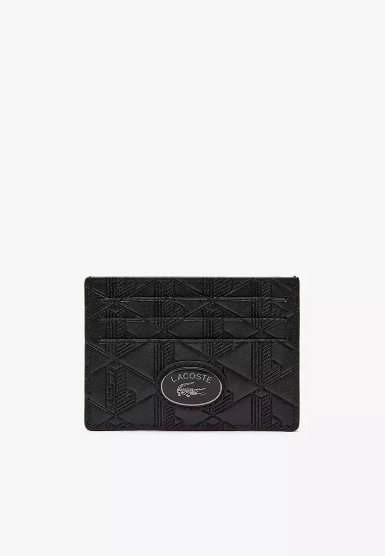 Buy Lacoste Leather Monogram Print Card Holder Online | ZALORA Malaysia