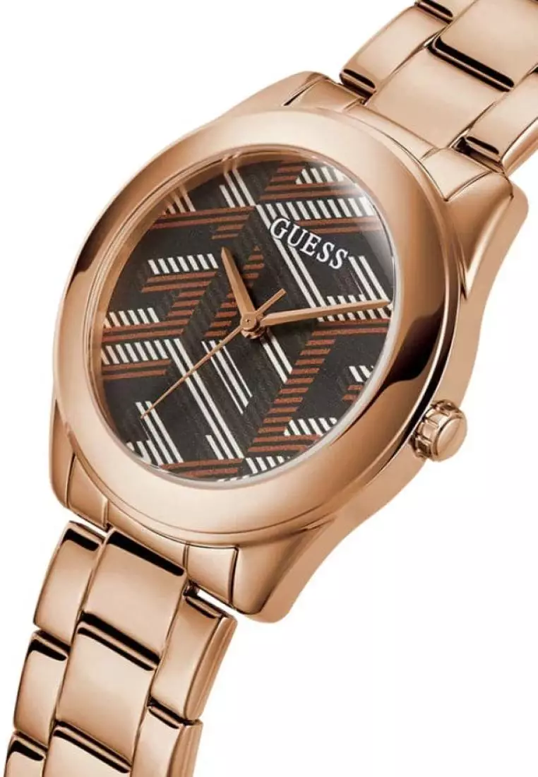 Buy Guess Guess Analog Multicolor Dial Rose Gold Stainless Steel Strap ...