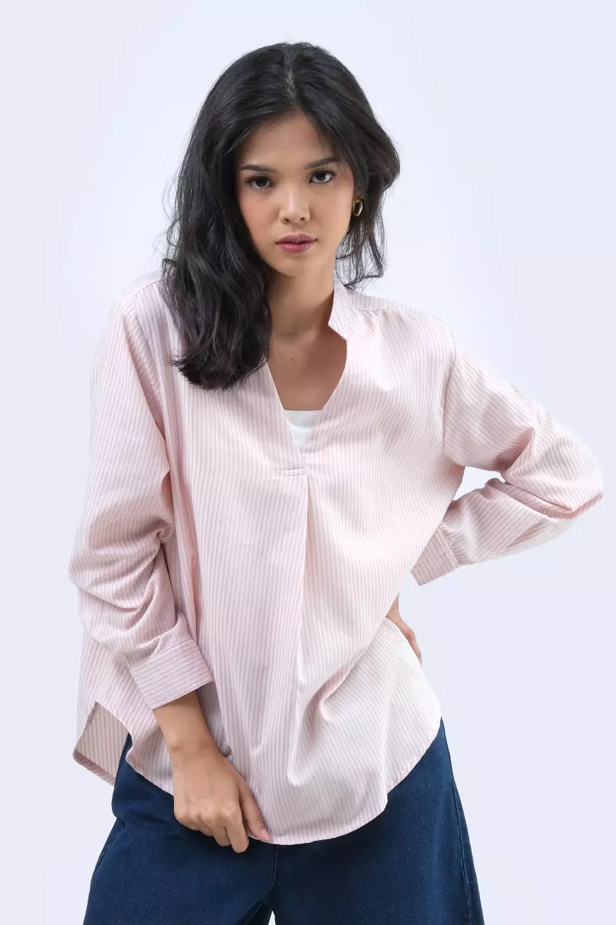 Jual Bodytalk Bodytalk Blouse Wanita Mathilda Pink Original 2025 | ZALORA Indonesia