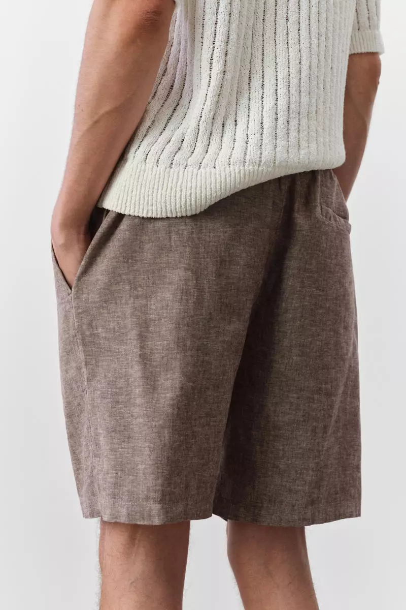 Buy H&M Regular Fit Linen-blend shorts Online | ZALORA Malaysia