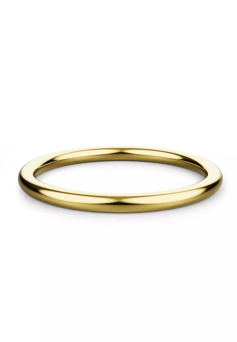 Buy Bullion Gold Rheda Classic Tubular Ring in Gold Online | ZALORA ...