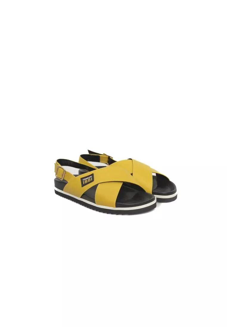 Buy CERRUTI 1881 CrossStrap Slingback SandalsMustard 2025 Online ...