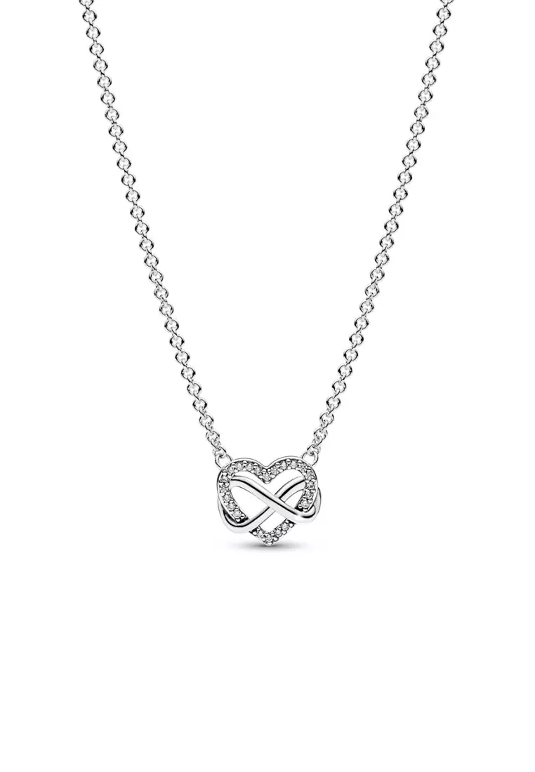 Buy PANDORA Pandora Sparkling Infinity Heart Collier Necklace (50cm ...