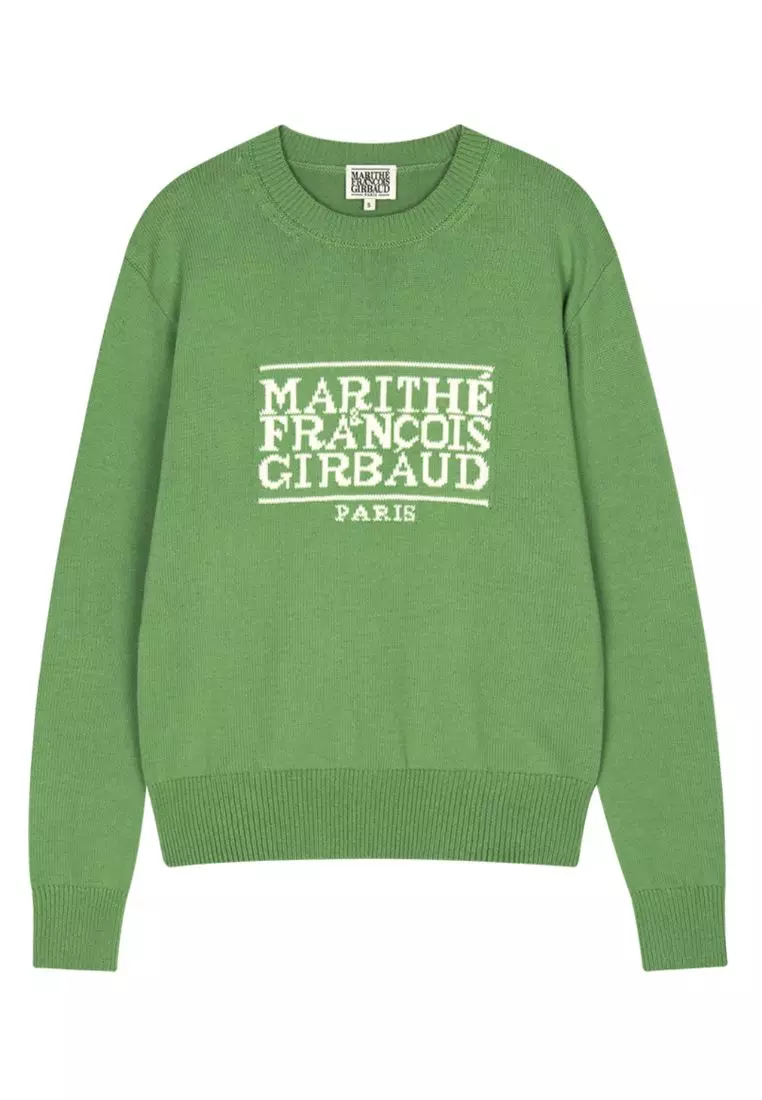 Jual Marithe + Francois Girbaud MARITHÉ Classic Logo Knit Pullover ...