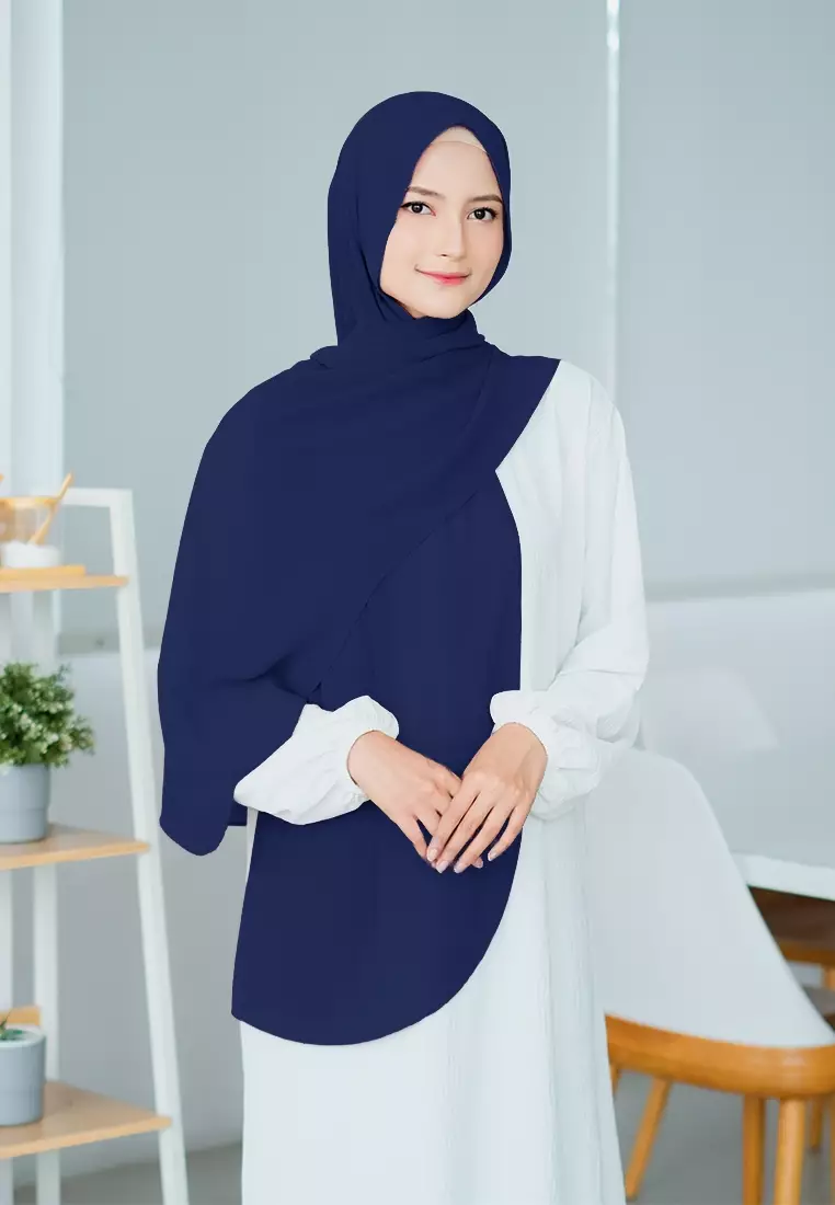 Jual Cantik Kerudung SAFFA INSTAN - NAVY Original 2025 | ZALORA Indonesia