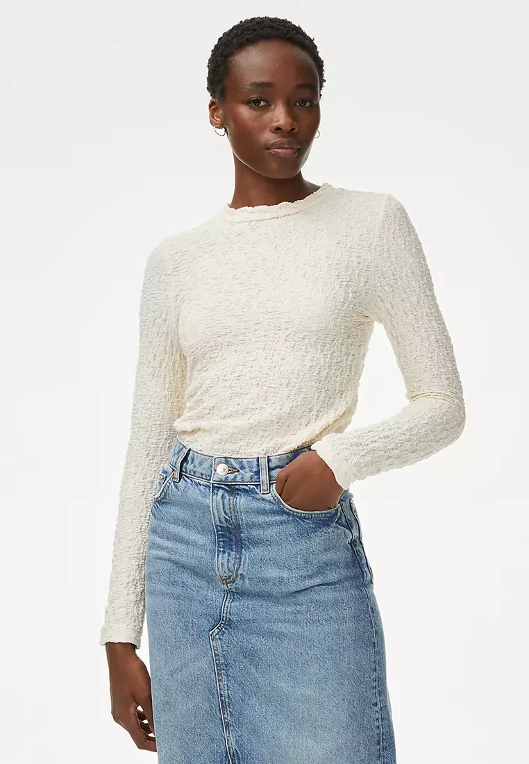 Jual Marks & Spencer Jersey Textured Top Original 2026 | ZALORA Indonesia