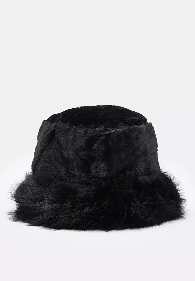 Buy Trendyol Plush Fur Detailed Bucket Hat 2026 Online | ZALORA