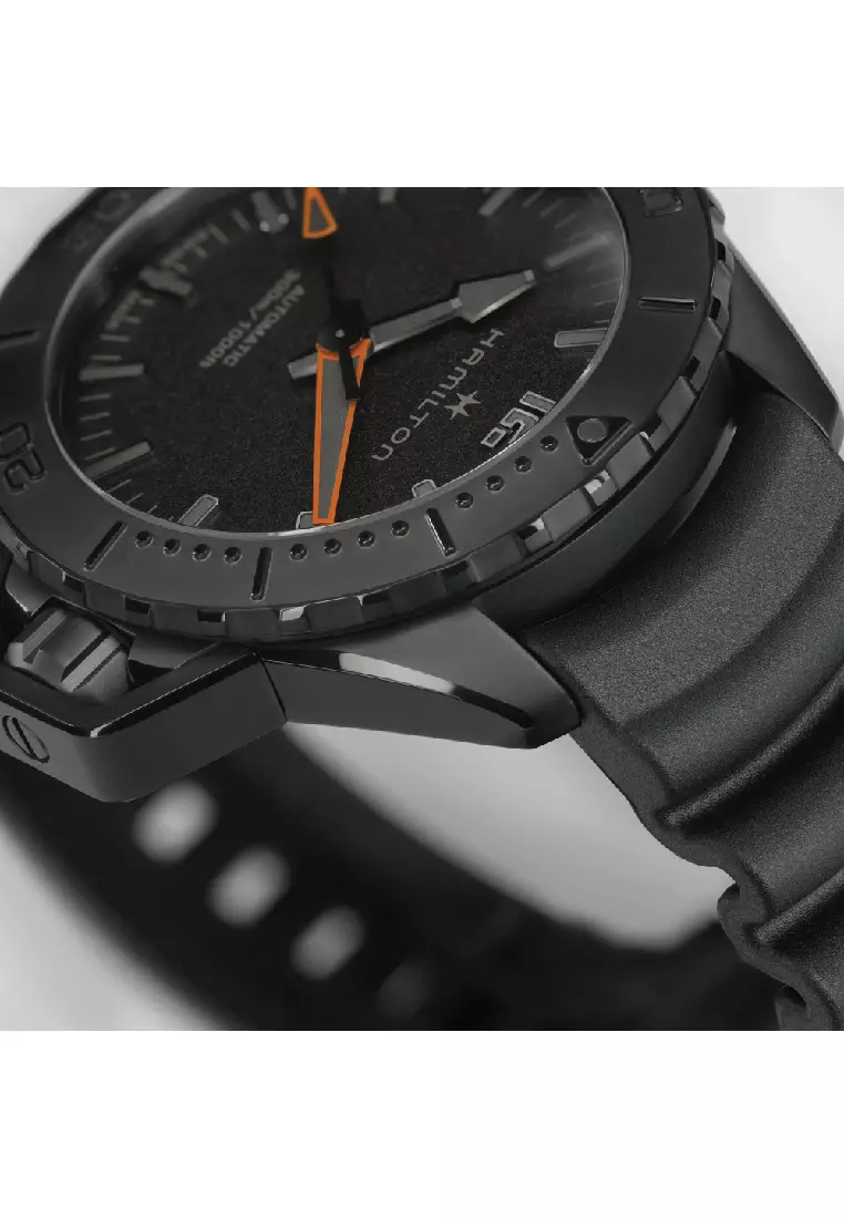 Buy Hamilton Hamilton Khaki Navy Frogman Automatic Rubber Strap ...