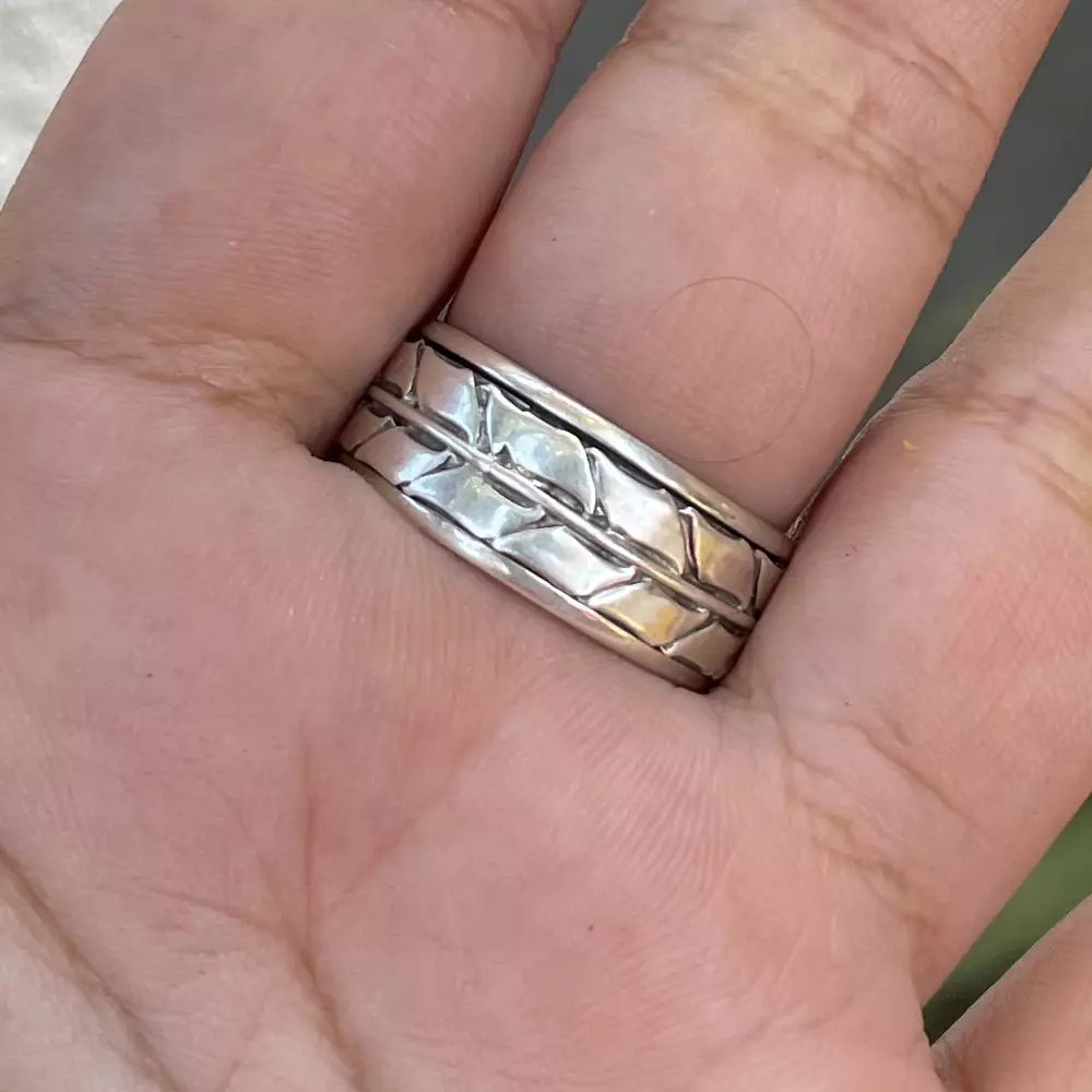 Jual Kusuma Silver Cincin Ring Perak Silver Bali Putar Spinning Daun ...