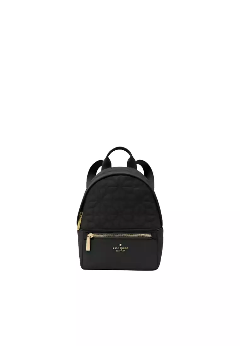 Buy Kate Spade Kate Spade Spade Flower Quilted Nylon Small Backpack In Black KK158 2025 Online ...