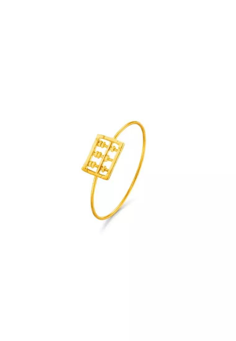 網上選購 Poh Kong POH KONG 916/22K Yellow Gold Abacus Minimalist Mini Ring 2025 系列 | ZALORA香港