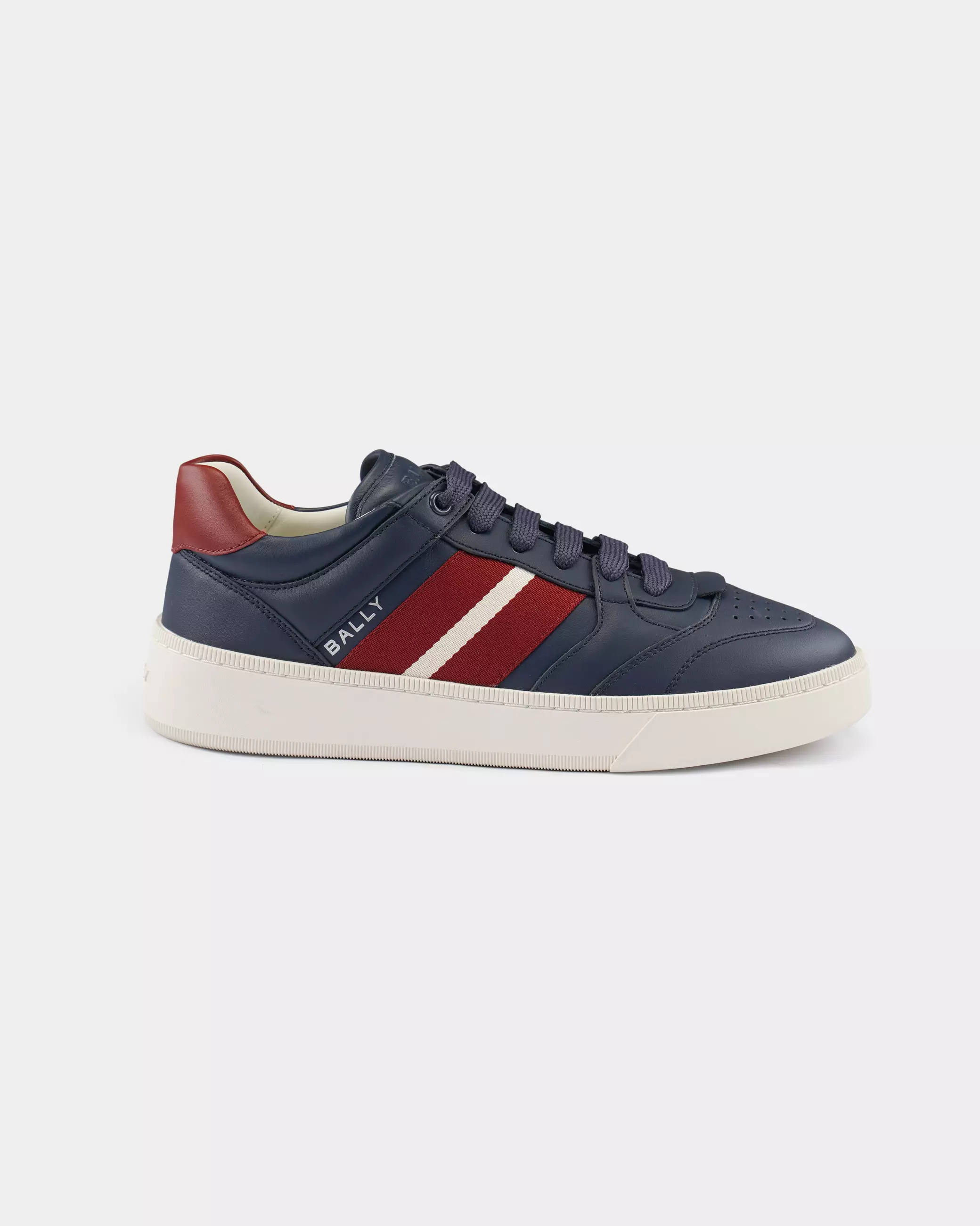 Jual BALLY Bally Rebby Leather Sneakers - Navy Blue Original 2025 ...