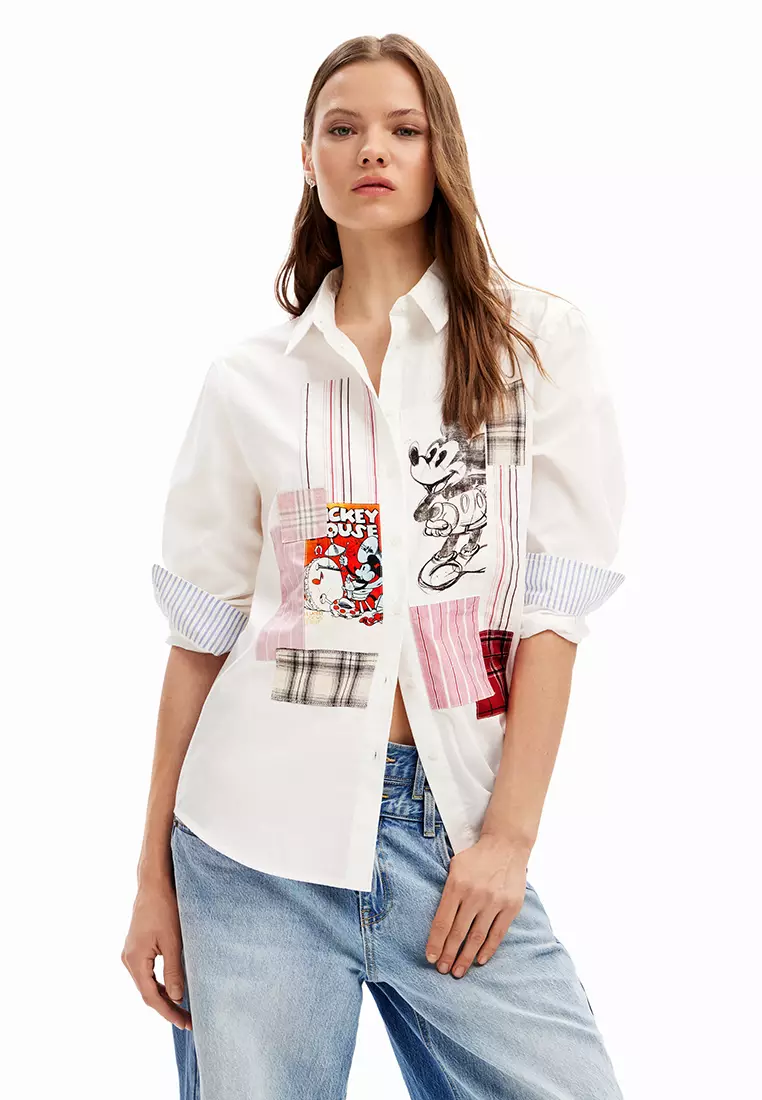 Buy Desigual Desigual Woman Patchwork Mickey Mouse shirt. 2025 Online ...