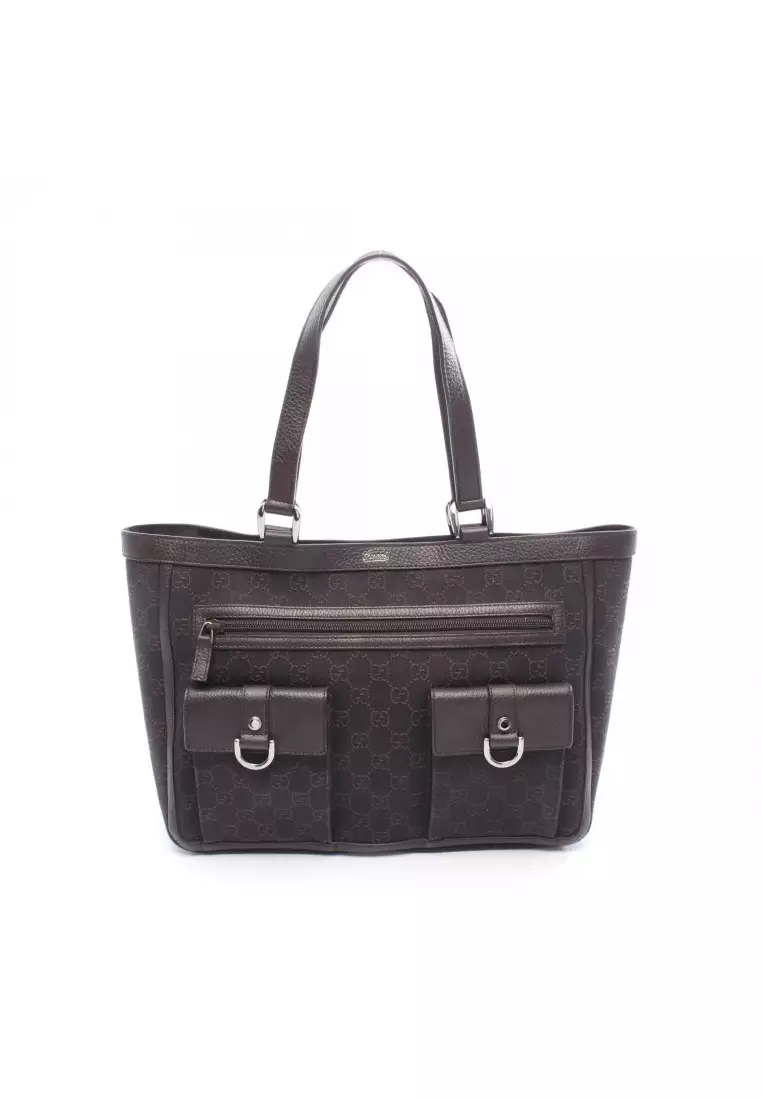 Buy Gucci Pre-Loved Gucci Abby GG pattern Shoulder bag tote bag canvas ...