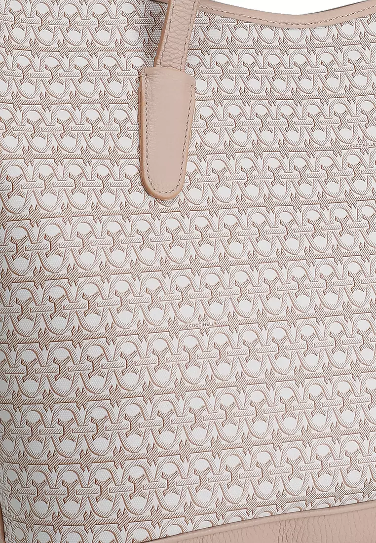 Jual Coccinelle Never Without Bag Monogram Coated Medium Tote Original ...