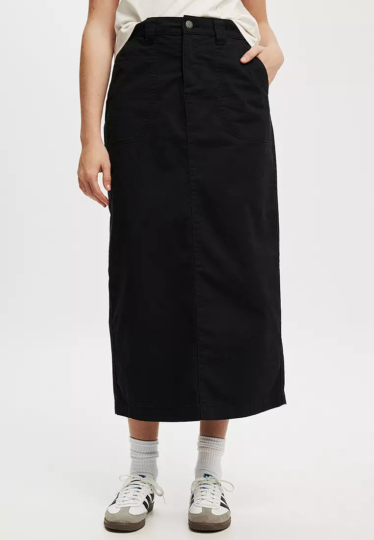 Buy Cotton On Morgan Utility Midi Skirt 2025 Online | ZALORA