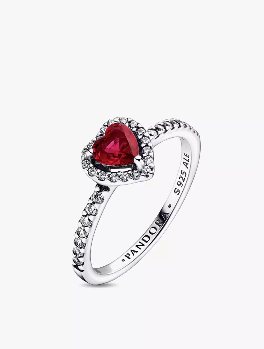 Jual PANDORA Heart sterling silver ring with cherries jubilee red ...